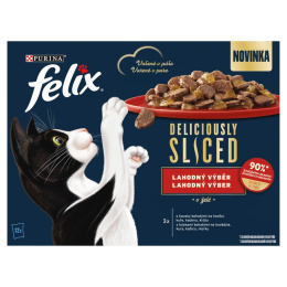 FELIX Deliciously Sliced lahodný výběr v želé 12 x 80g - Twiko